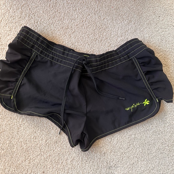 raysun | Swim | Raysun Black Swim Shorts Womens Large Drawstring Board ...